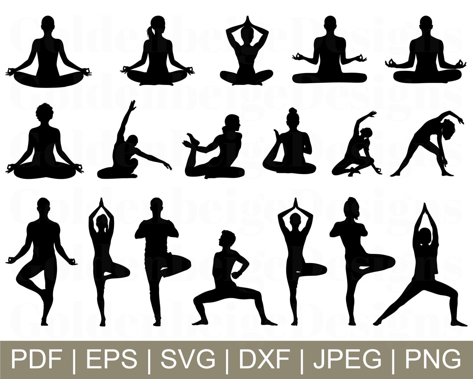 Yog Svg, Yoga Silhouette, Yoga Vector, Yoga Cut File, Yoga Cut File ...