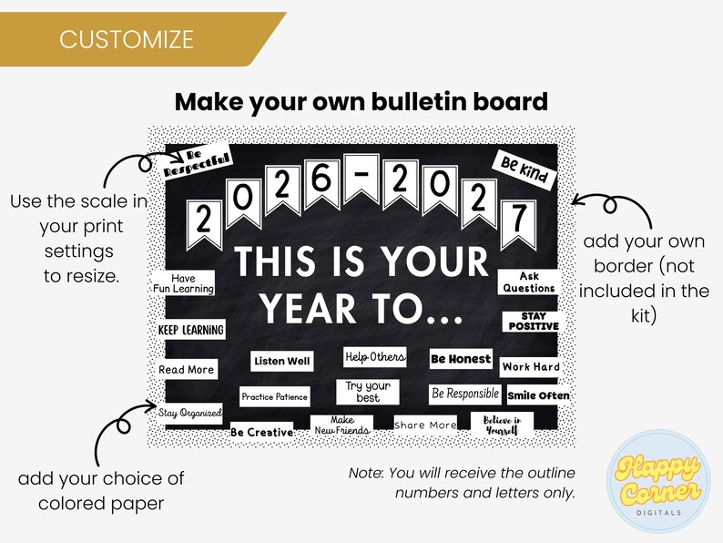 This is Your Year Bulletin Board Kit Printable Make Your Own New Year ...
