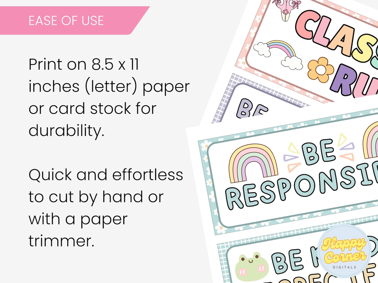 Cute Pastel Classroom Expectations Display Posters Prek Printable ...