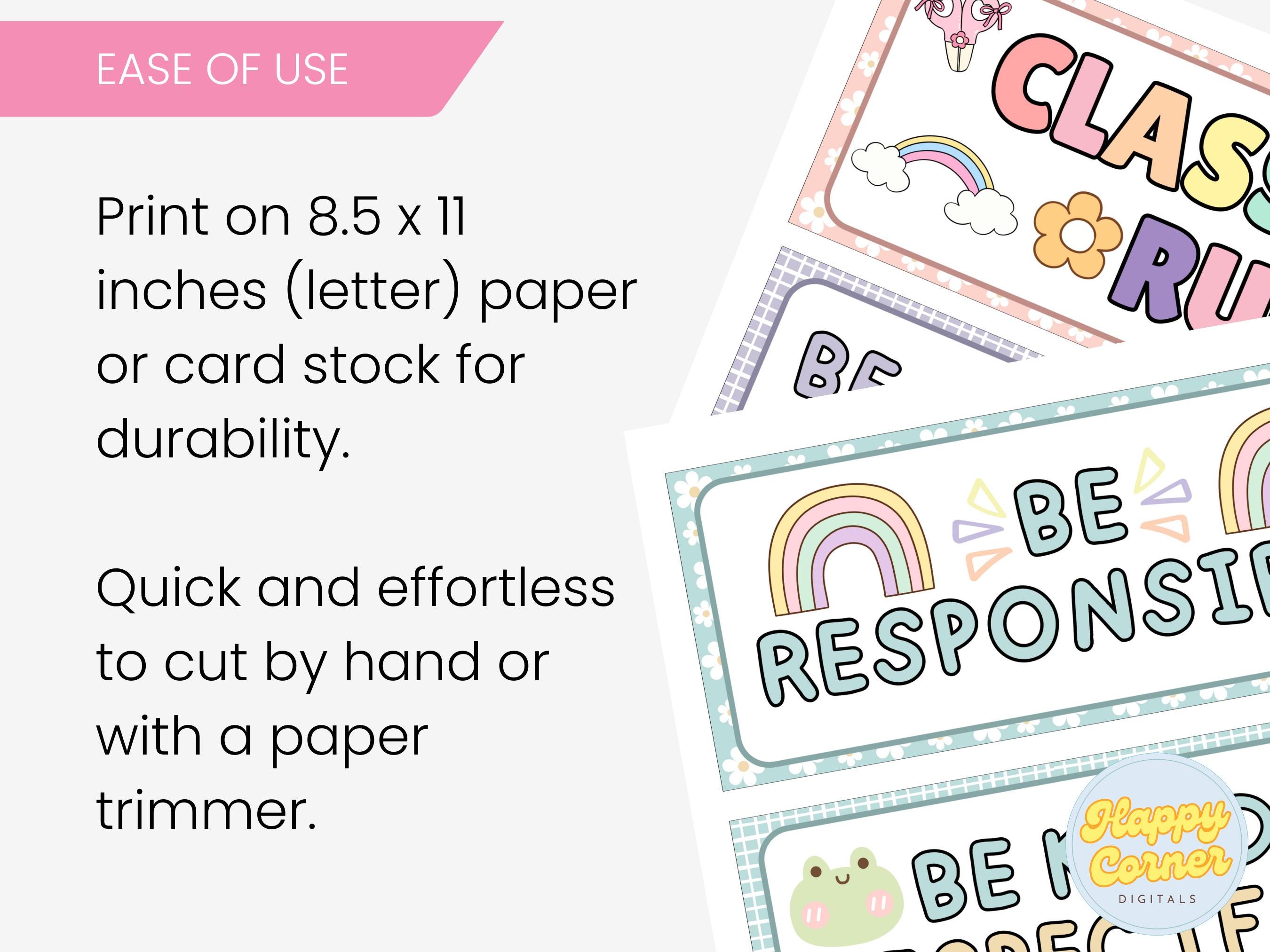 Cute Pastel Classroom Expectations Display Posters Prek Printable ...