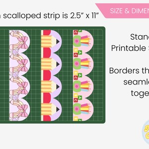 Pastel Cute Pencil Bulletin Board Borders Printable Back to School ...