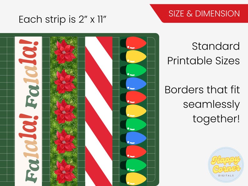 Christmas Bulletin Board Borders Printable Christmas Door Borders ...