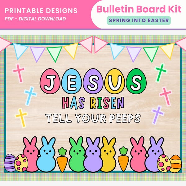 He is Risen Bulletin Board - Etsy