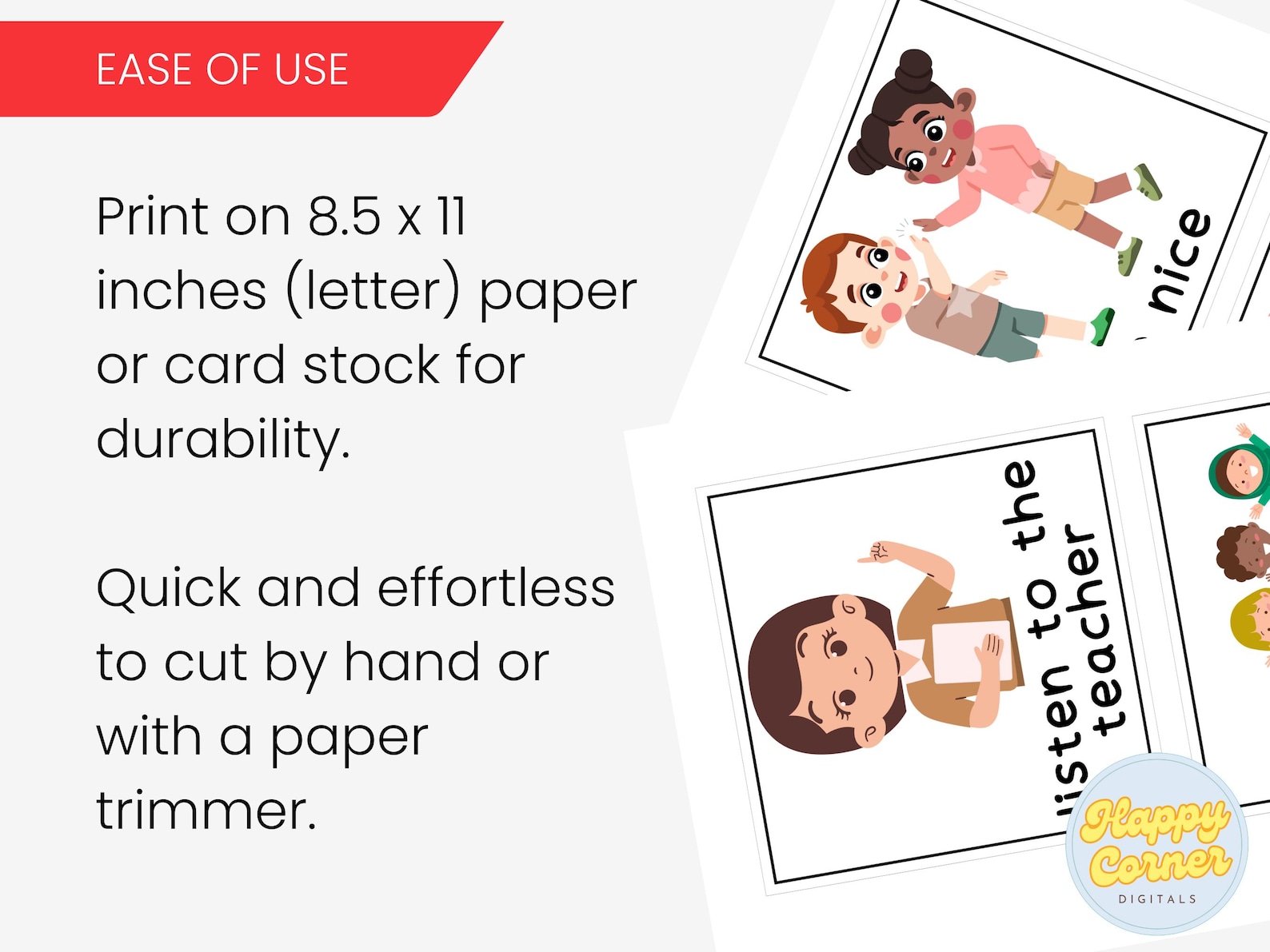 Playground Rules Expectations Cards Printable Classroom Display Kids ...