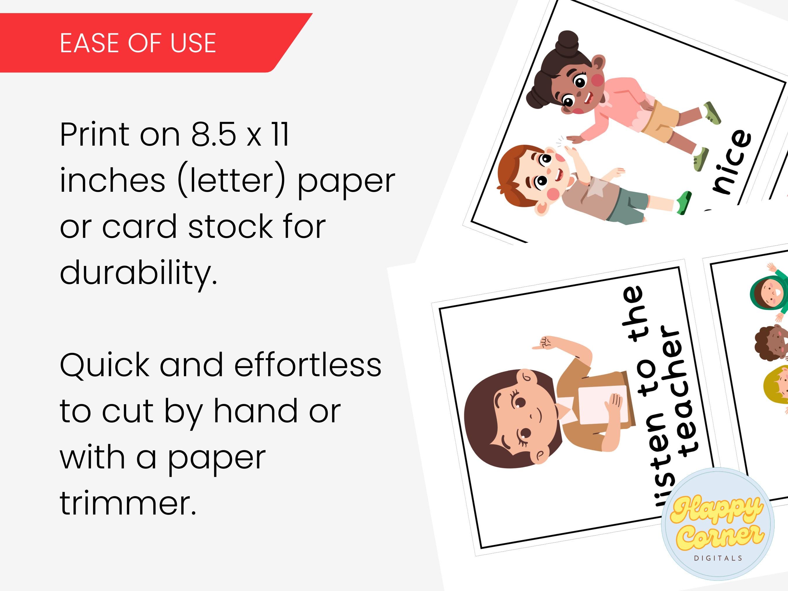 Playground Rules Expectations Cards Printable Classroom Display Kids ...