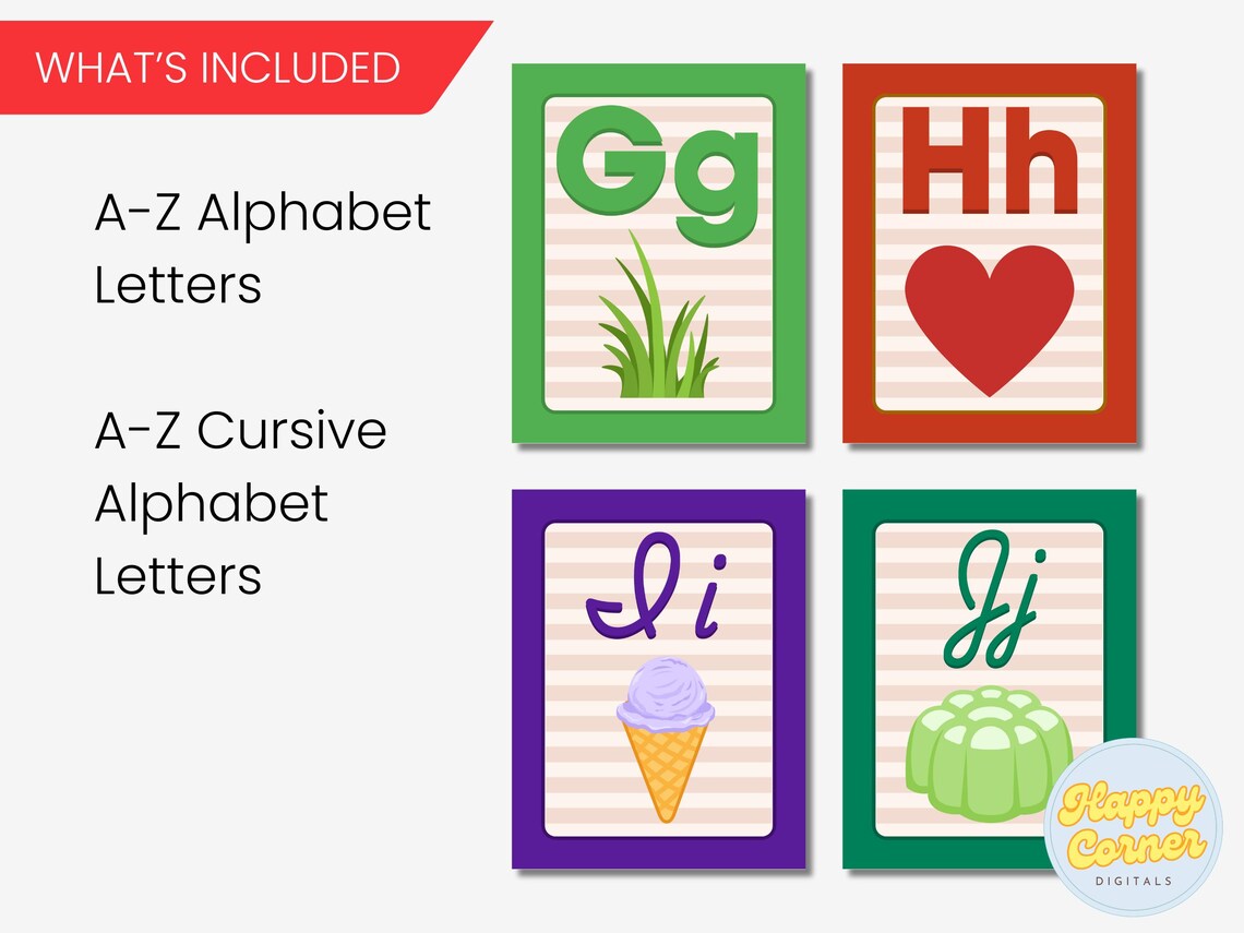 Educational Alphabet Posters for Children Classroom Display Printable ...