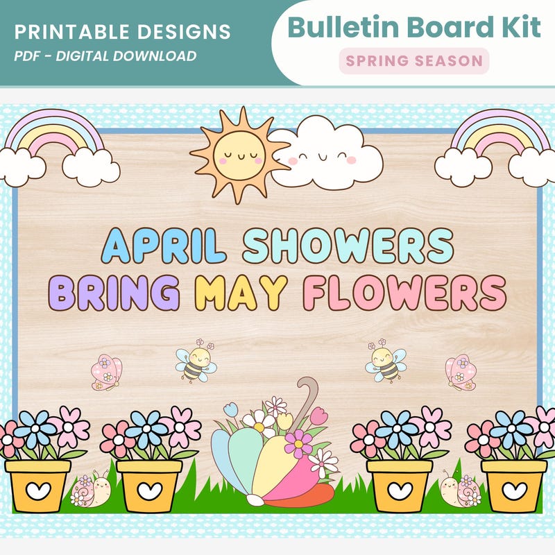 April Showers Bring May Flowers Board - Etsy