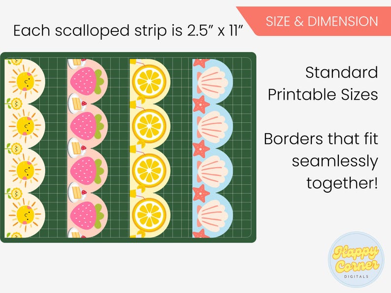 Summer Season Bulletin Board Borders for Classroom Display Printable ...