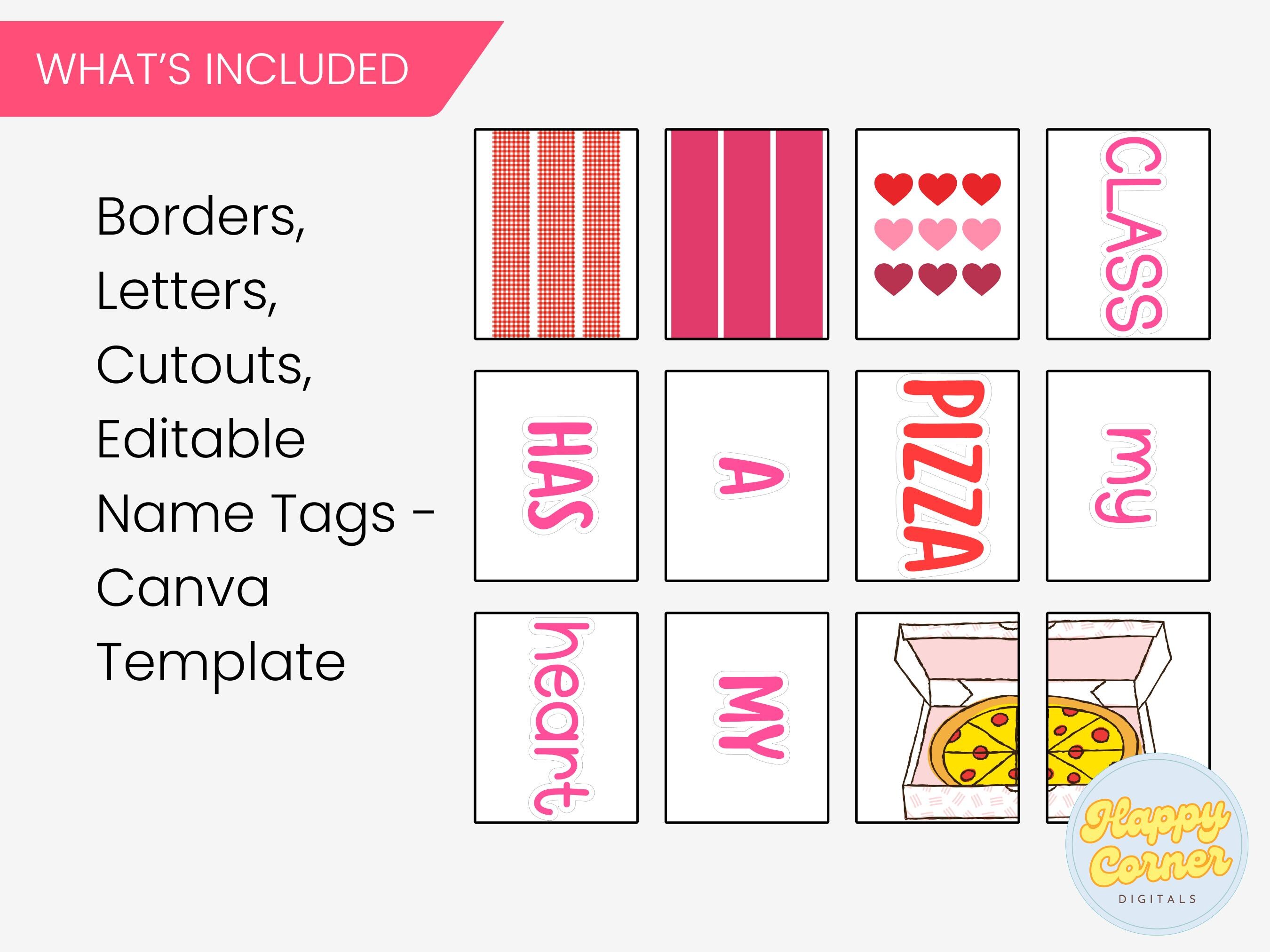 My Class Has A Pizza My Heart Valentine Bulletin Board Kit Editable ...