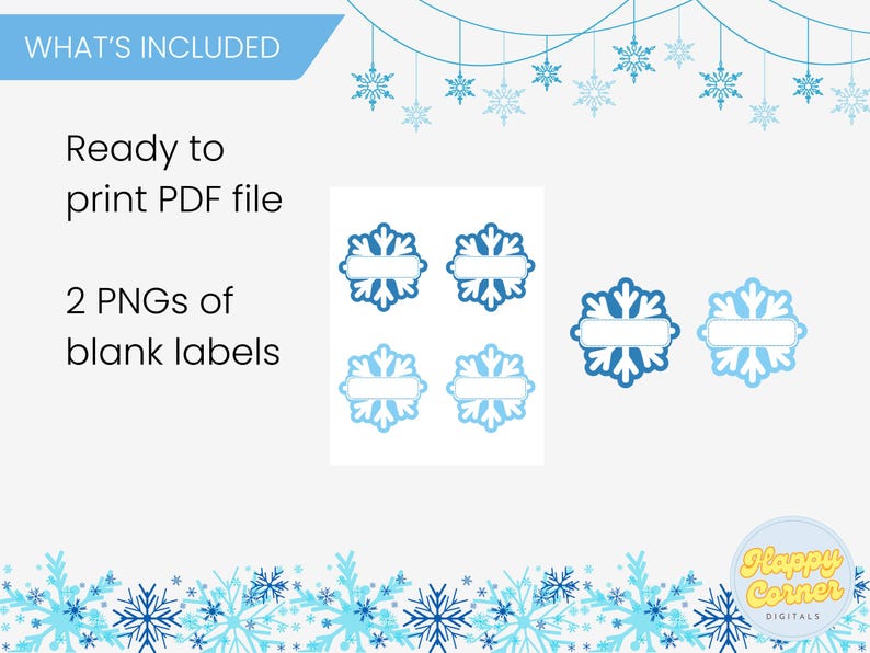 Snowflakes Cubby Name Tags Editable Winter Student Name Tags Winter ...