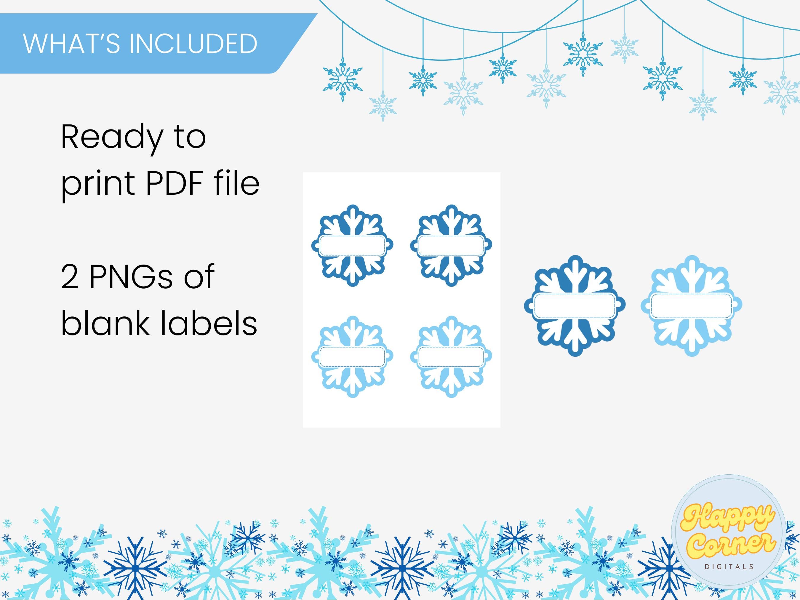 Snowflakes Cubby Name Tags Editable Winter Student Name Tags Winter ...