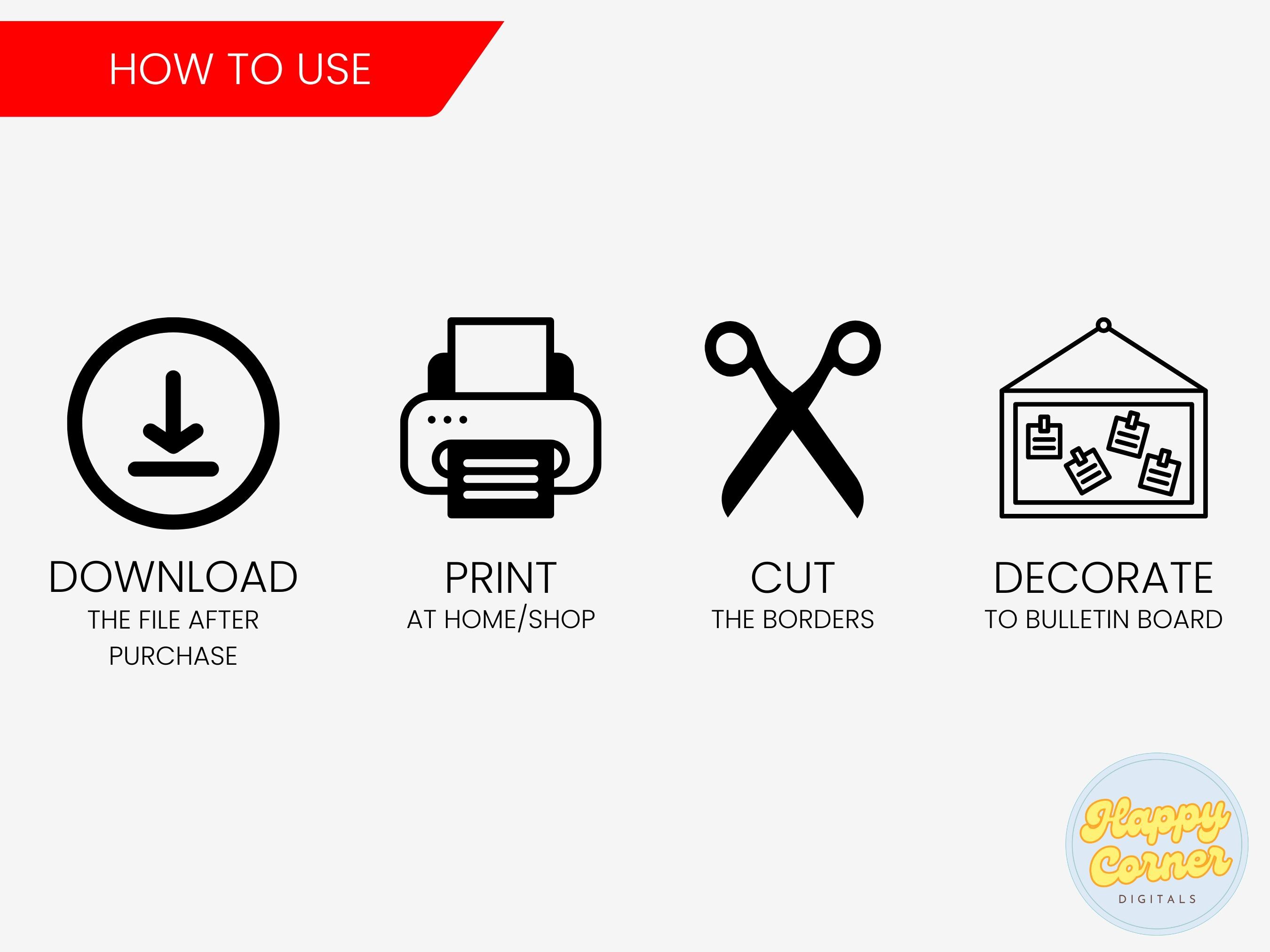 Superhero Bulletin Board Borders Printable Superhero Classroom Decor ...