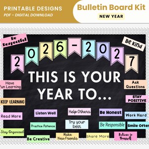 This is Your Year Bulletin Board Kit Printable Make Your Own New Year ...