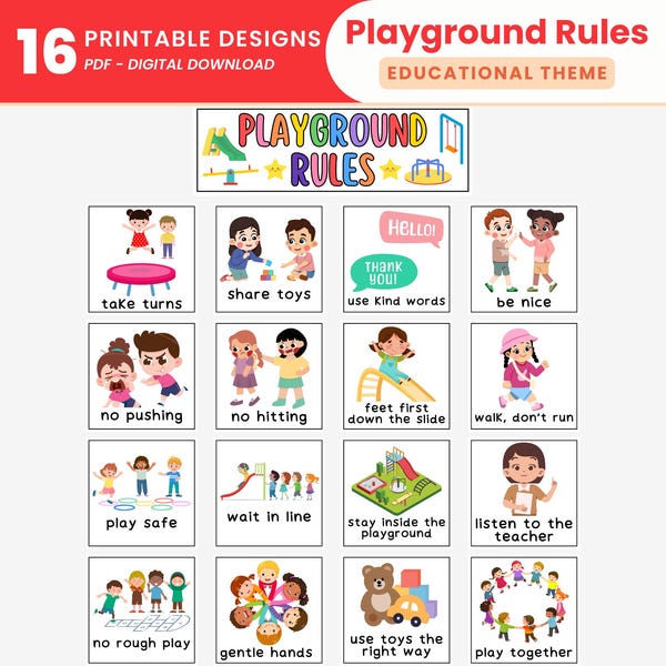 Playgrounds Rules - Etsy