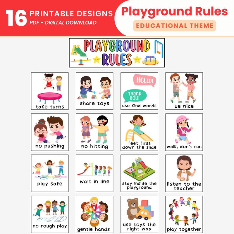 Playgrounds Rules - Etsy