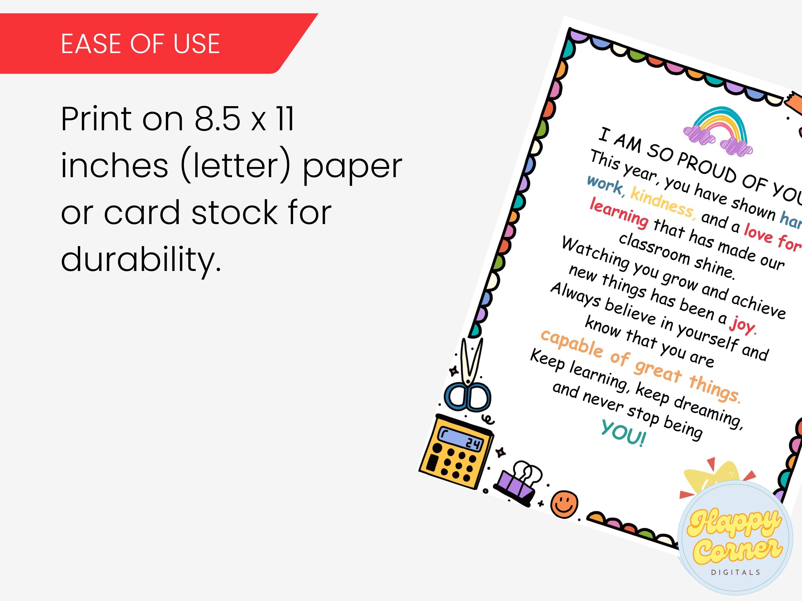 End of School Year Editable Letter for Students Last Day of School ...