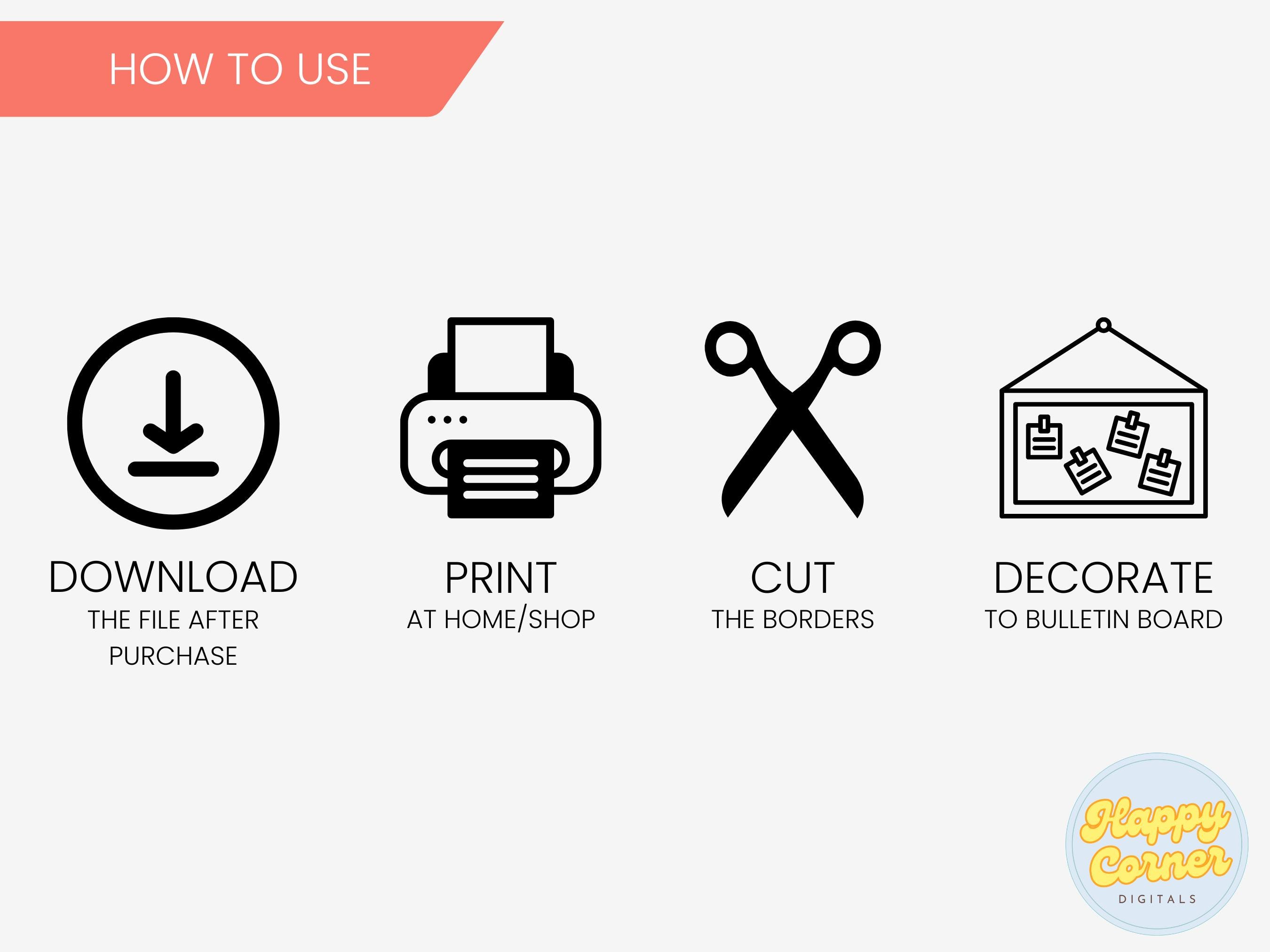 Summer Season Bulletin Board Borders for Classroom Display Printable ...