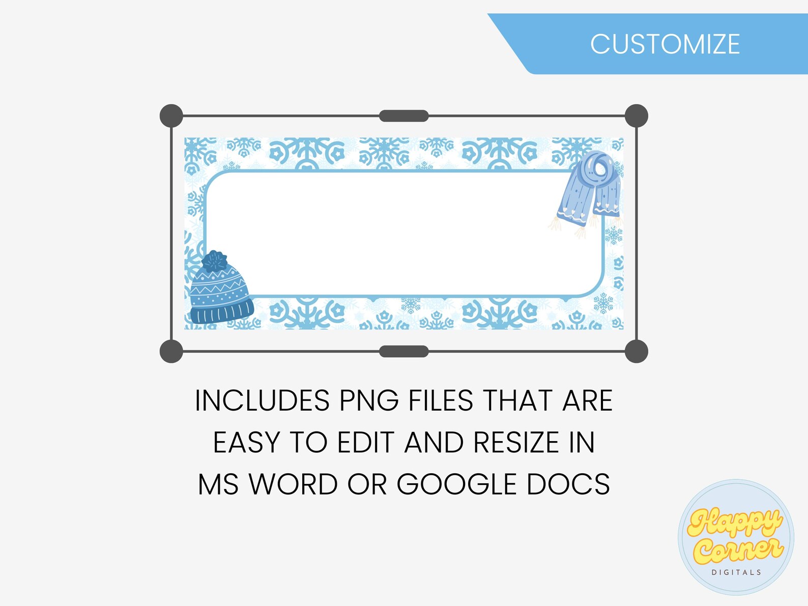 Winter Desk Name Tags Editable Cute Winter Student Name Tags Cozy ...