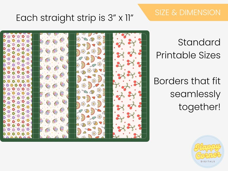 Groovy Retro Classroom Bulletin Board Borders Printable Back to School ...