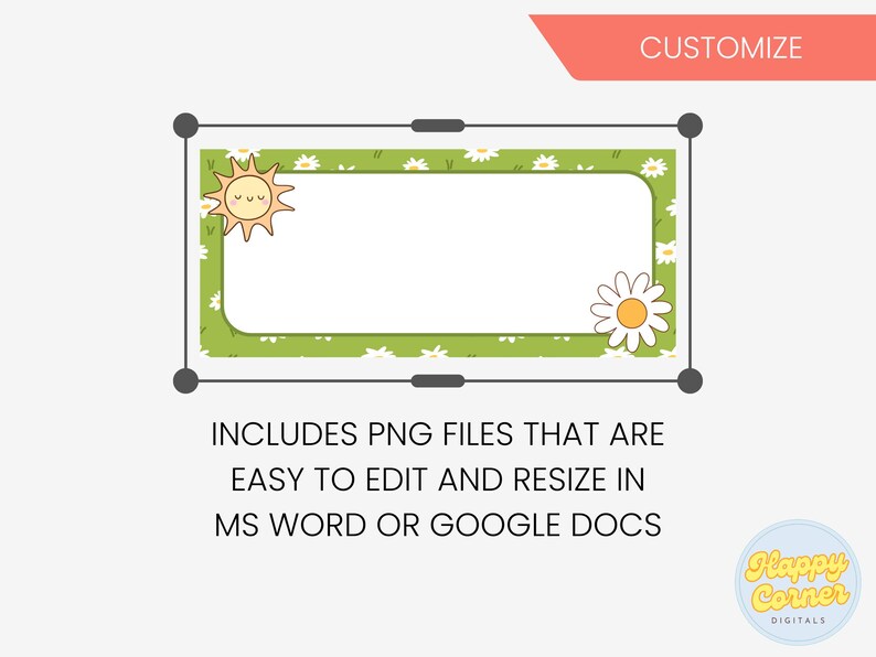 Summer Desk Name Tags Printable Summer Student Names Tags Editable Cute ...