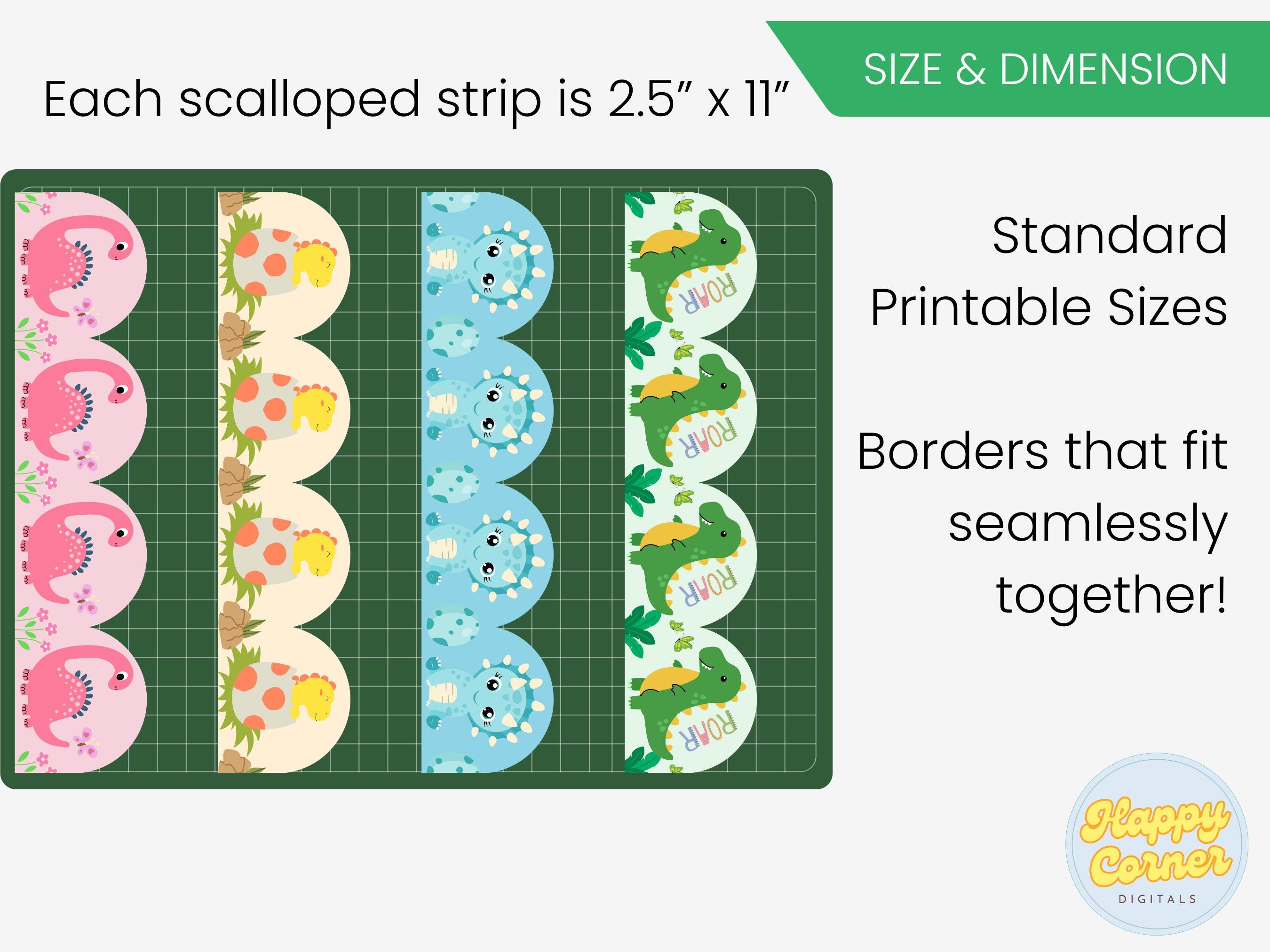 Dinosaur Bulletin Board Border Printable Kids Dinosaur Bulletin Boarder ...