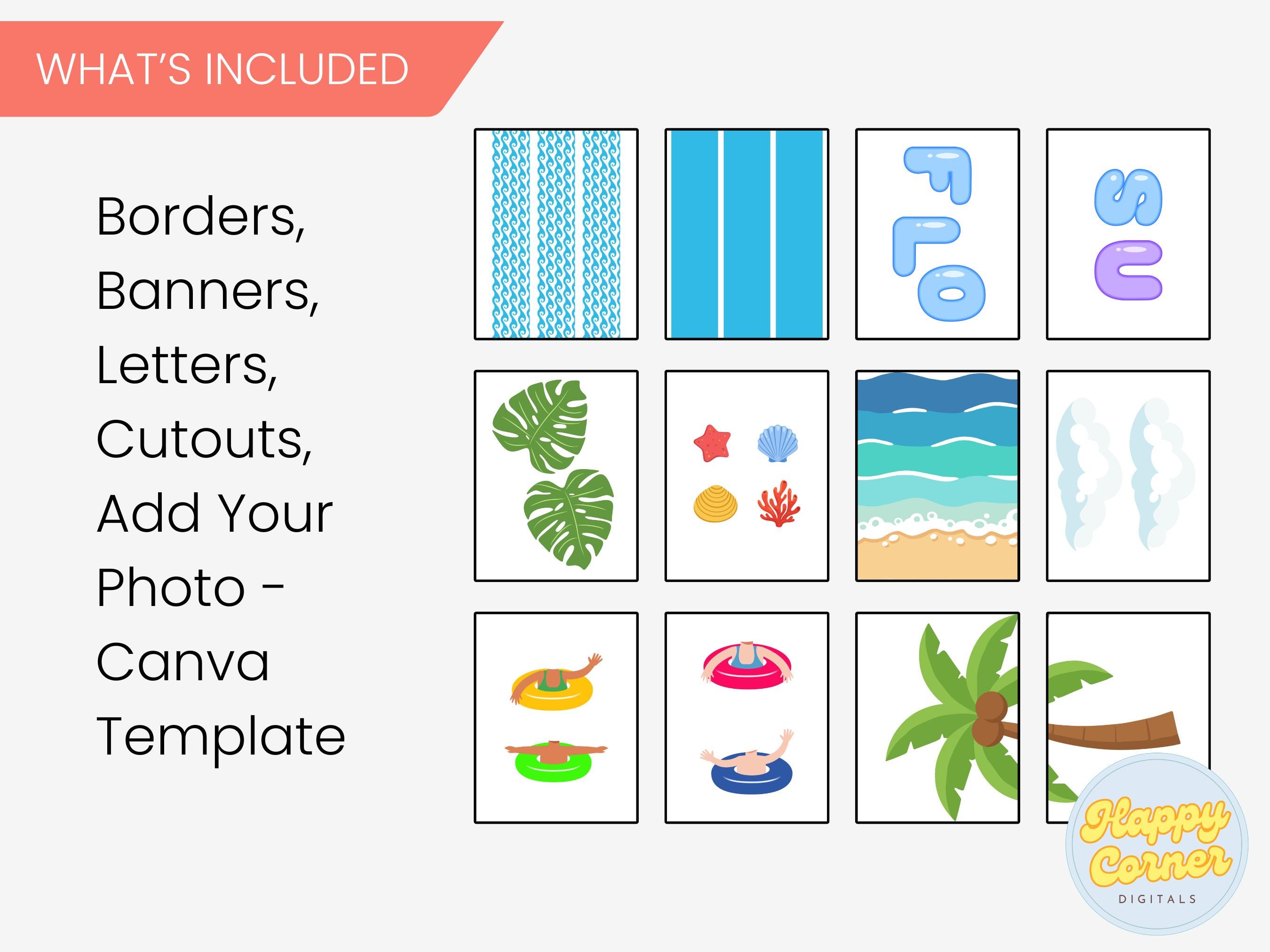 Floating Into Summer Add Children Faces Bulletin Board Kit Editable ...