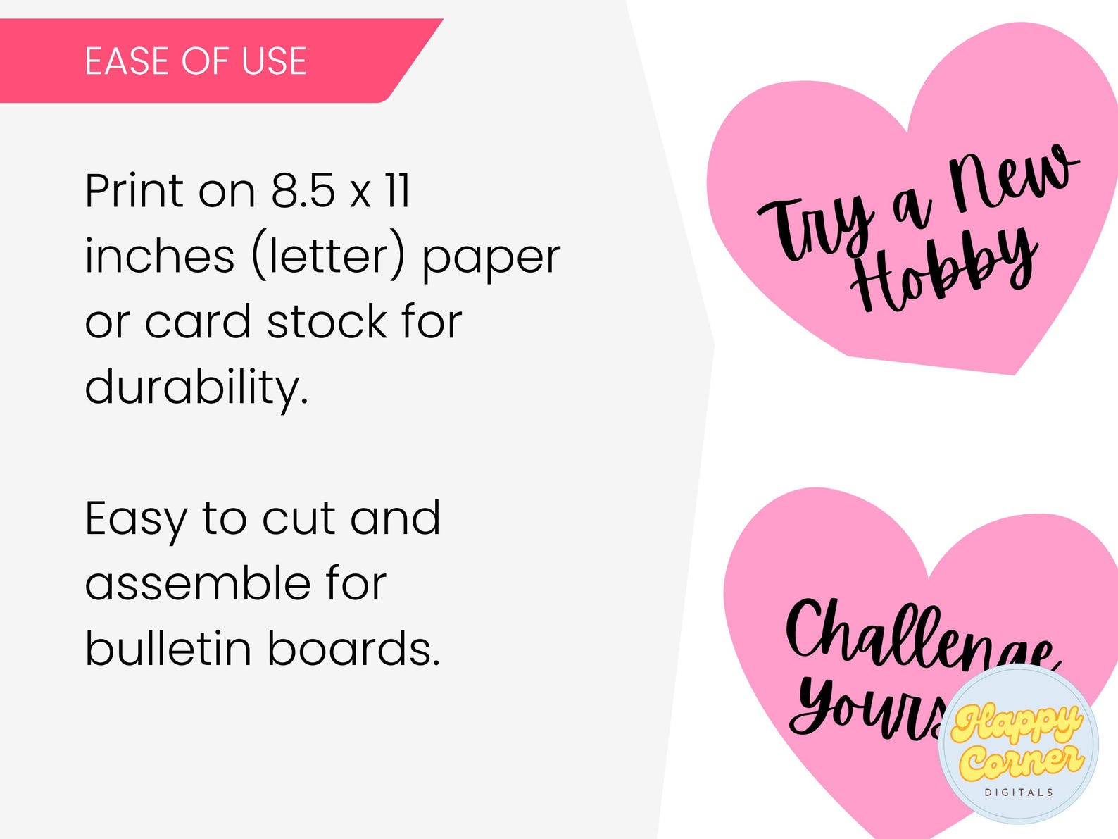 Love Yourself Bulletin Board Kit Printable Positive Affirmations ...