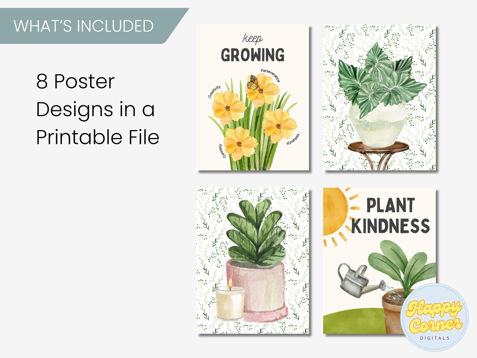Classroom Posters Plants Botanical Nature Display Posters for Classroom ...