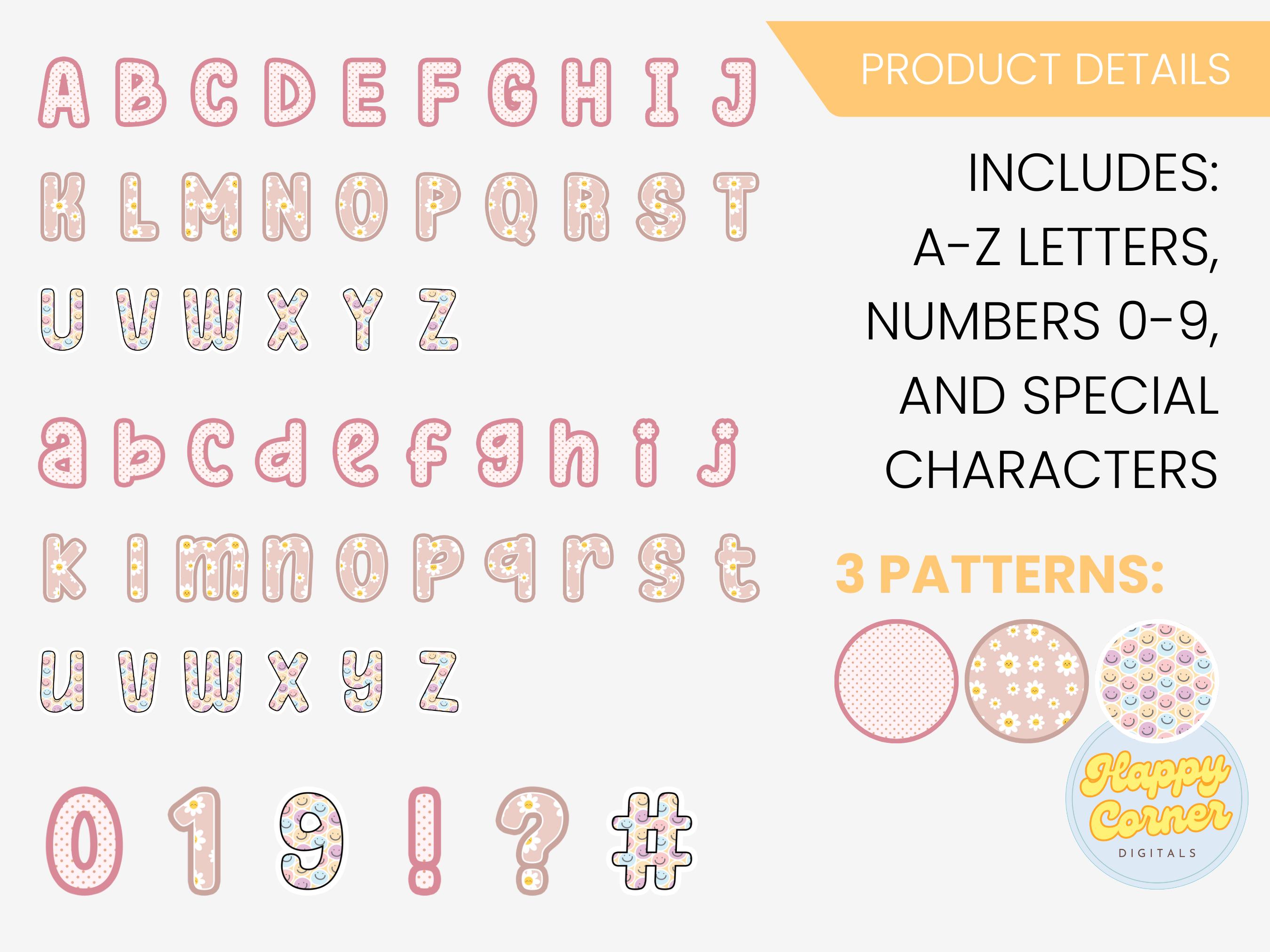 Groovy Retro Printable Bulletin Board Letters Classroom Decorations for ...