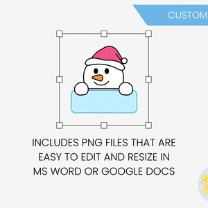 Snowman Cubby Name Tags Editable Boy and Girl Locker Name Tags Cute ...