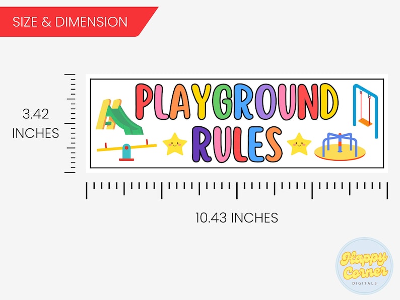 Playground Rules Expectations Cards Printable Classroom Display Kids ...