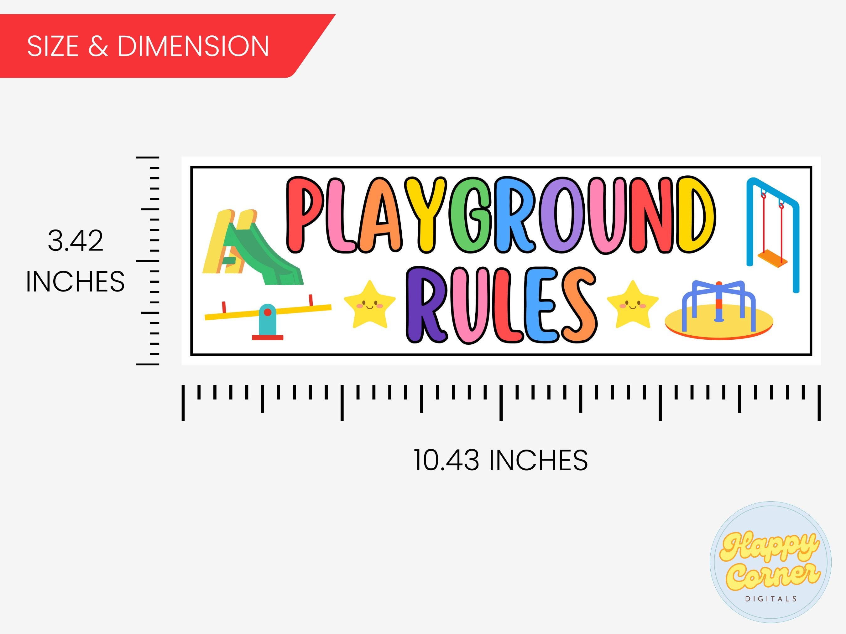 Playground Rules Expectations Cards Printable Classroom Display Kids ...