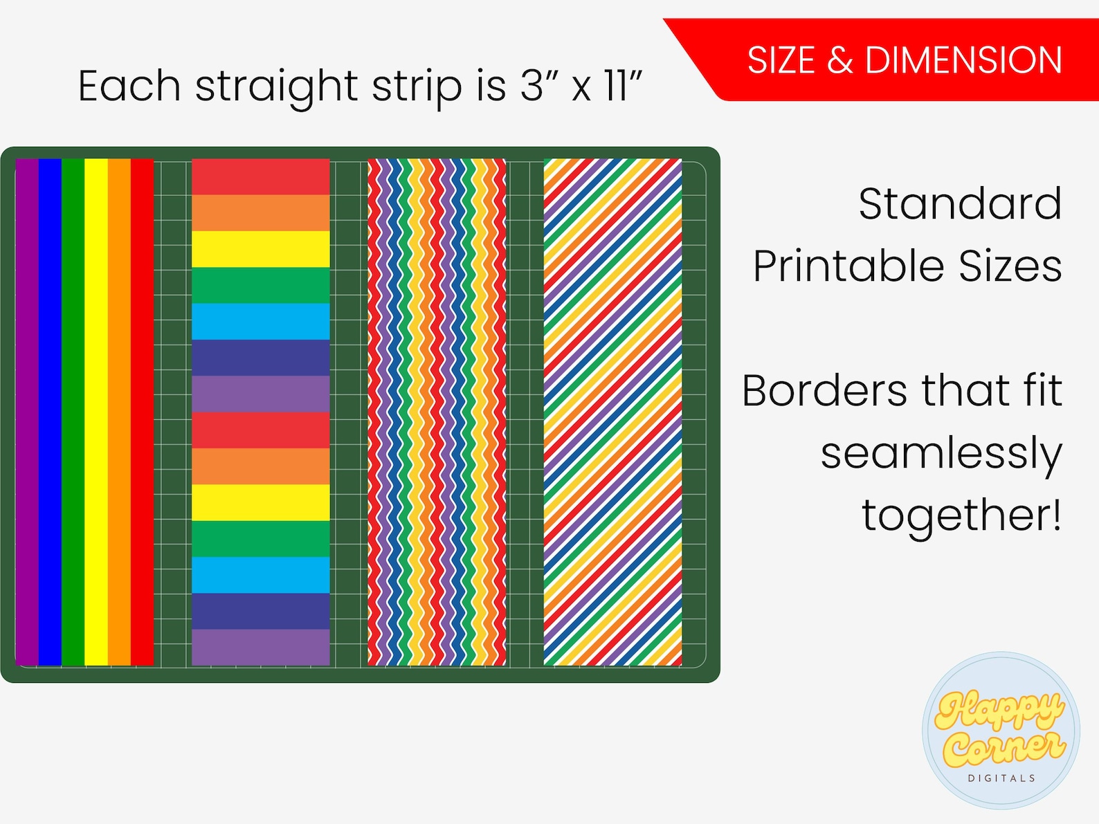 Pride Month Bulletin Board Borders Printable Pride Border Display ...