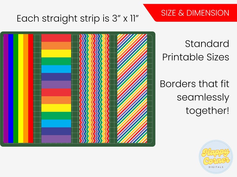 Pride Month Bulletin Board Borders Printable Pride Border Display ...