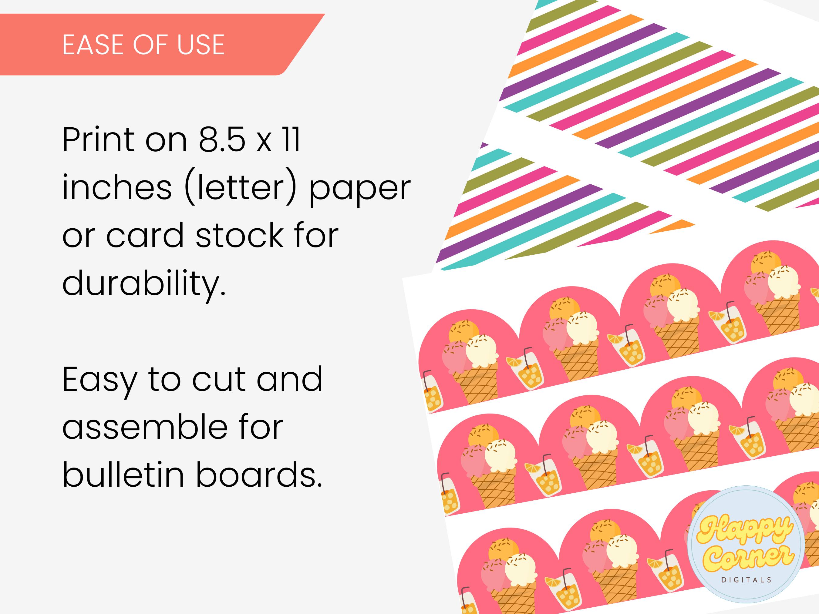 Beach Summer Bulletin Board Borders Printable Beach Border Display ...