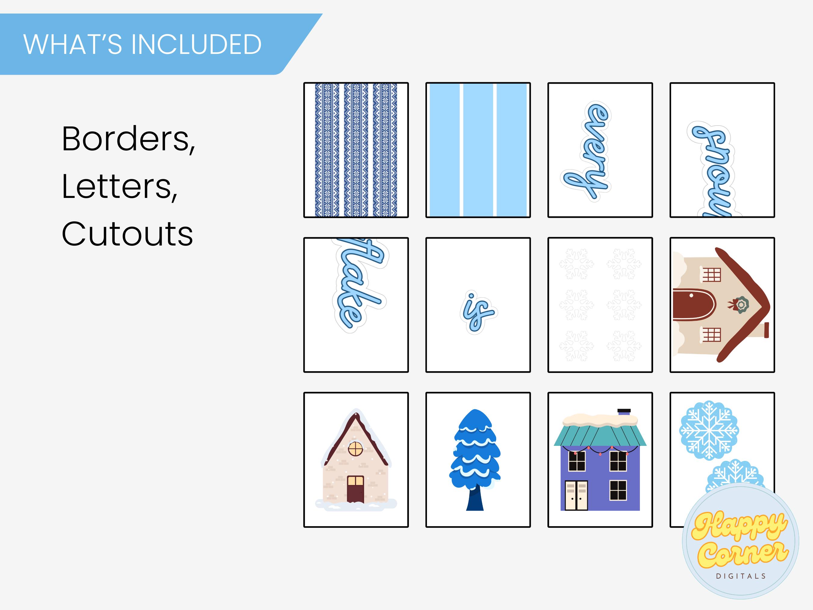 Every Snowflake is Unique Winter Bulletin Board Kit Editable Christmas ...