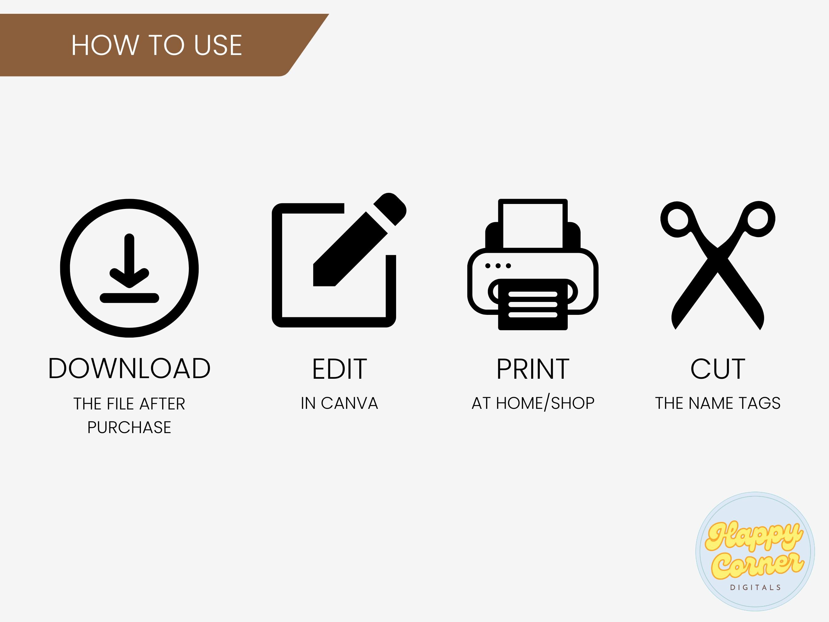 Wild Safari Cubby Name Tags Editable Animal Name Tags Tiger and Lion ...