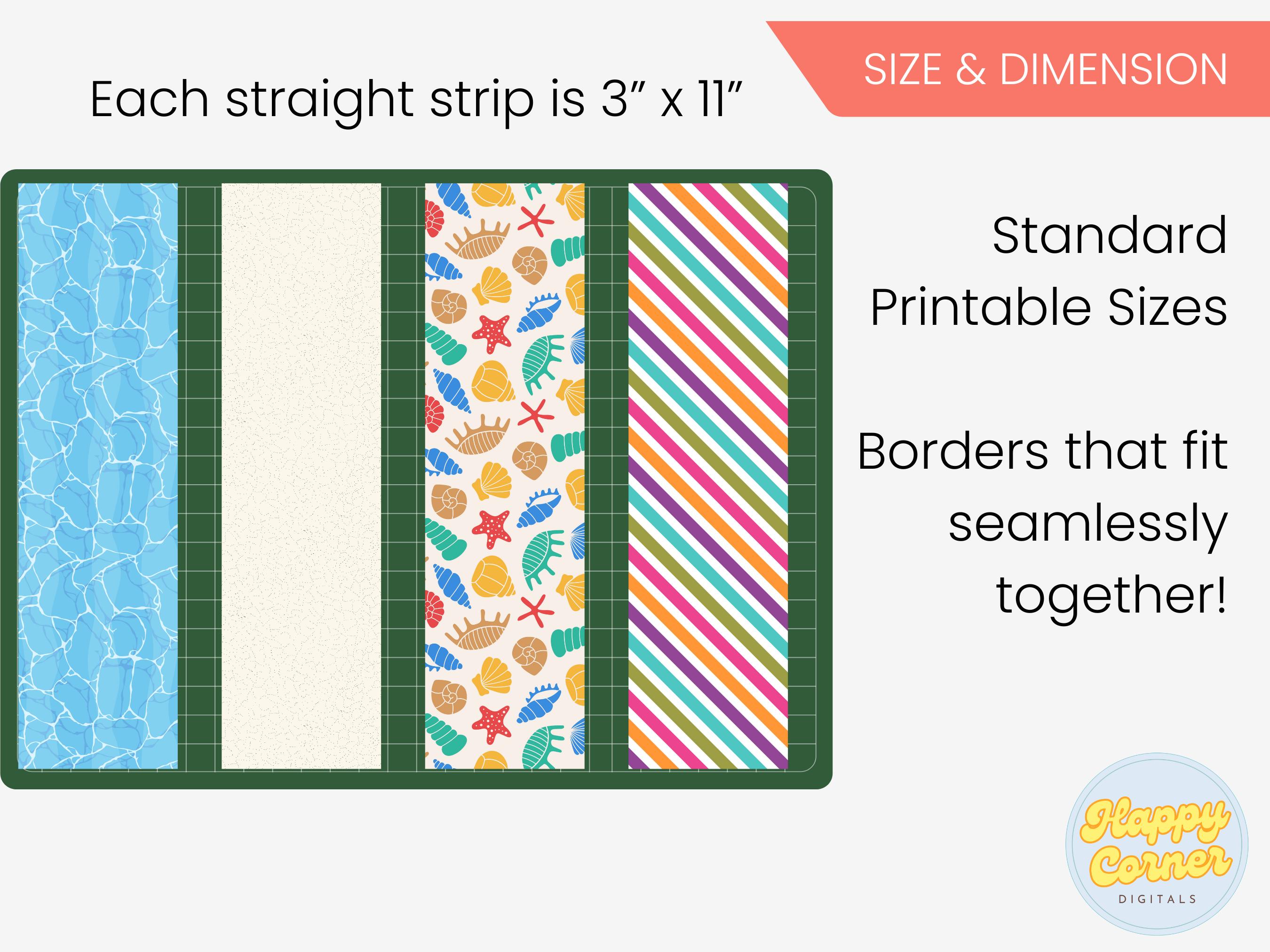 Beach Summer Bulletin Board Borders Printable Beach Border Display ...