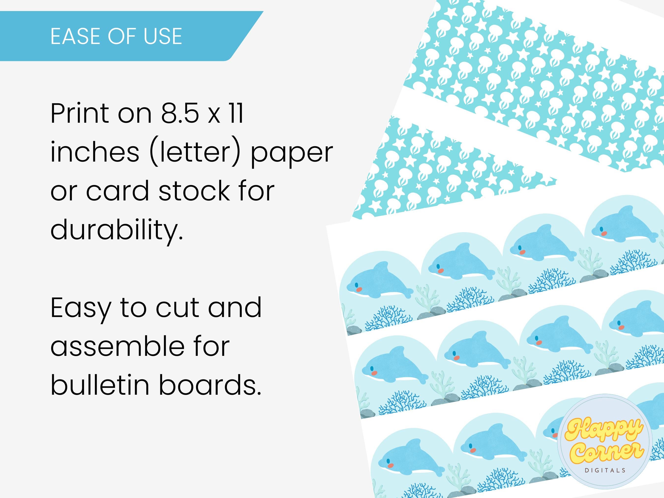 Under the Sea Bulletin Board Borders Printable Pastel Ocean Display ...