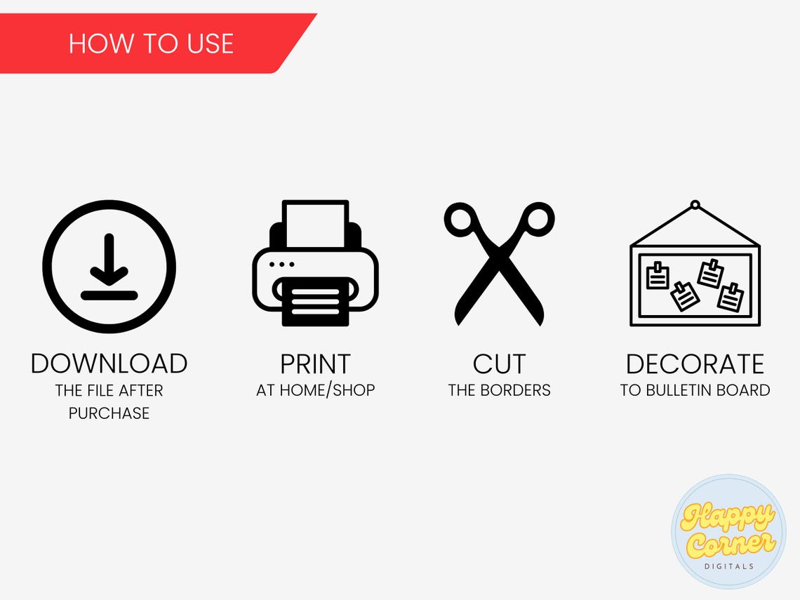 Educational Bulletin Board Borders for Classroom Decoration Pre School ...