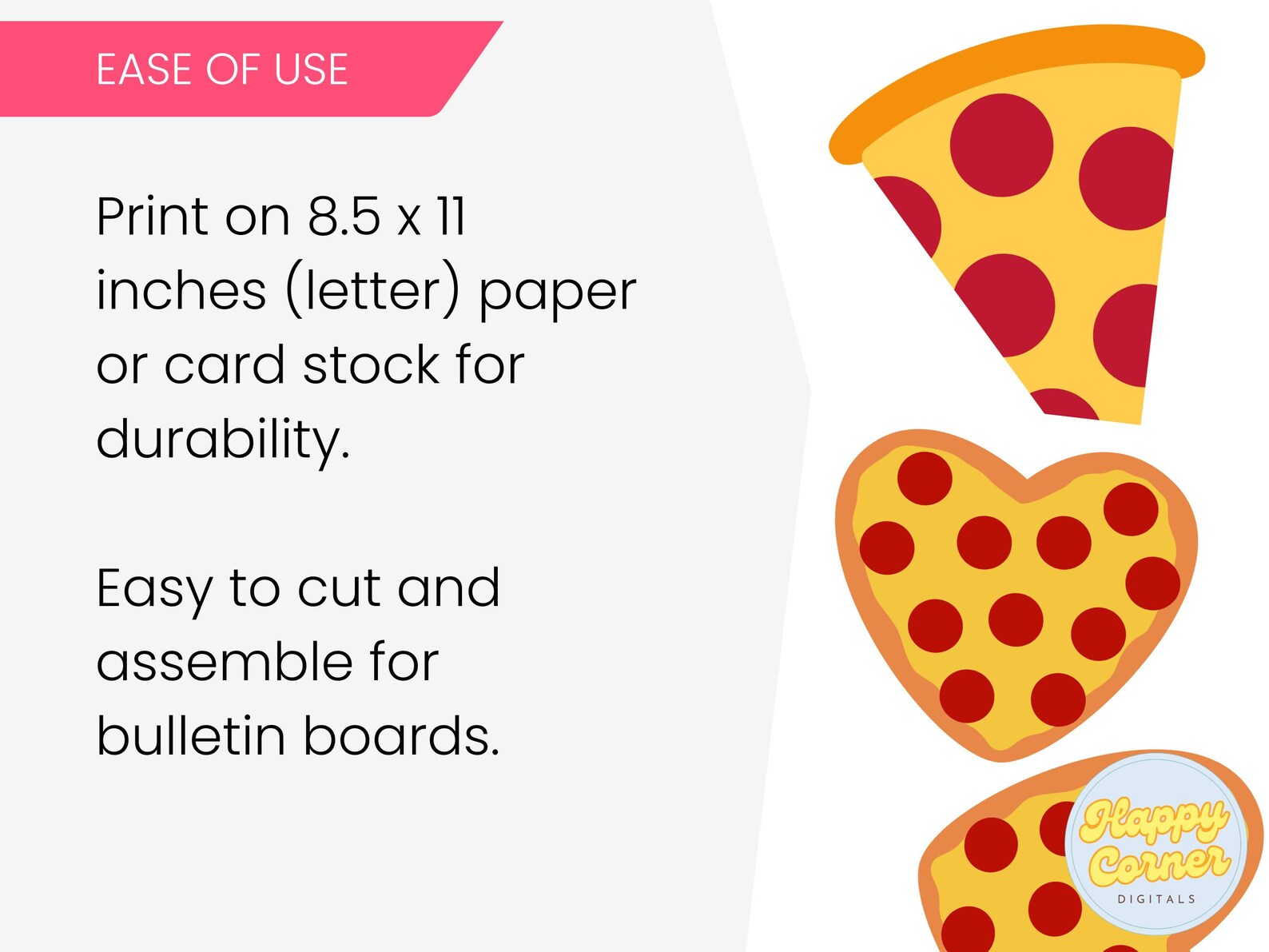 My Class Has A Pizza My Heart Valentine Bulletin Board Kit Editable ...