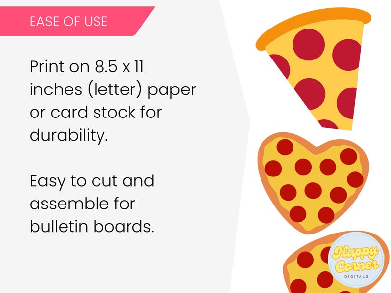 My Class Has A Pizza My Heart Valentine Bulletin Board Kit Editable ...