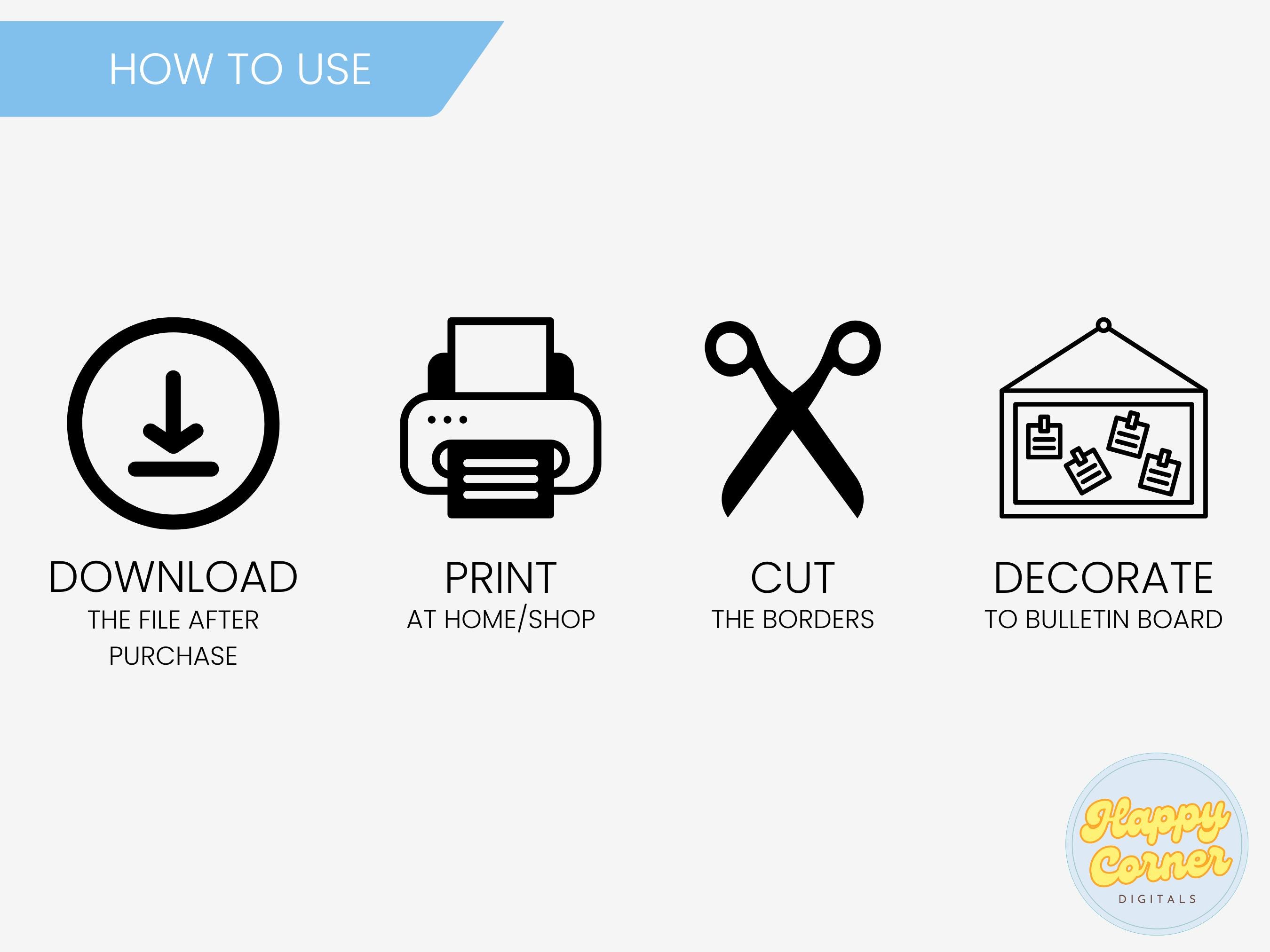 Preppy Blue Bulletin Board Borders Printable Coquette Blue Boarders ...