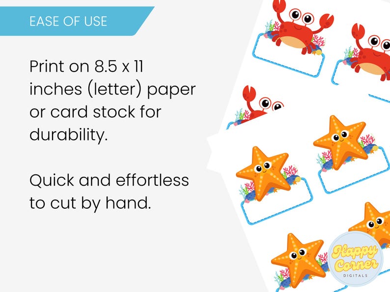 Ocean Cubby Name Tags Editable Beach Student Name Tags Under the Sea ...