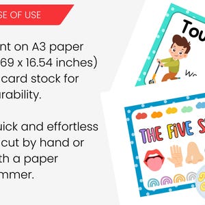 Educational Theme Five Senses Posters Printable Prek 5 Senses Grounding ...