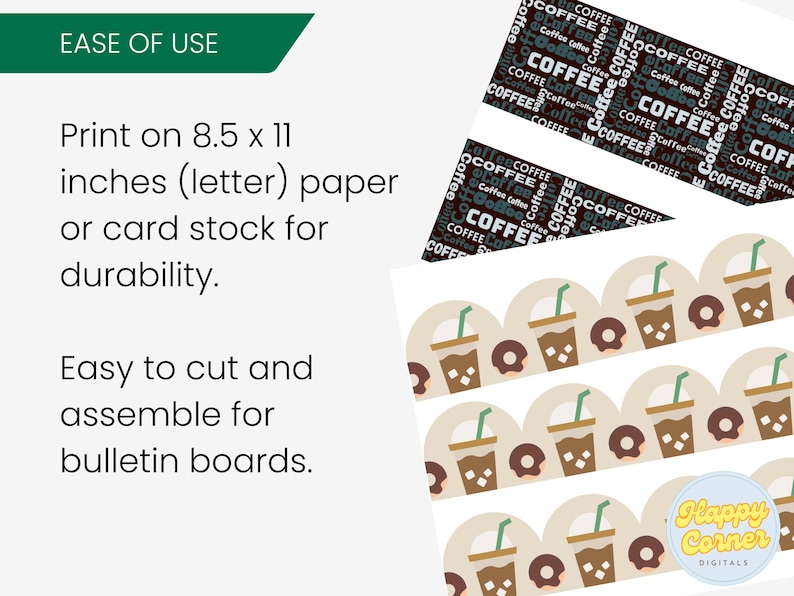 Green Coffee Shop Bulletin Board Borders Coffee Display Borders Green ...