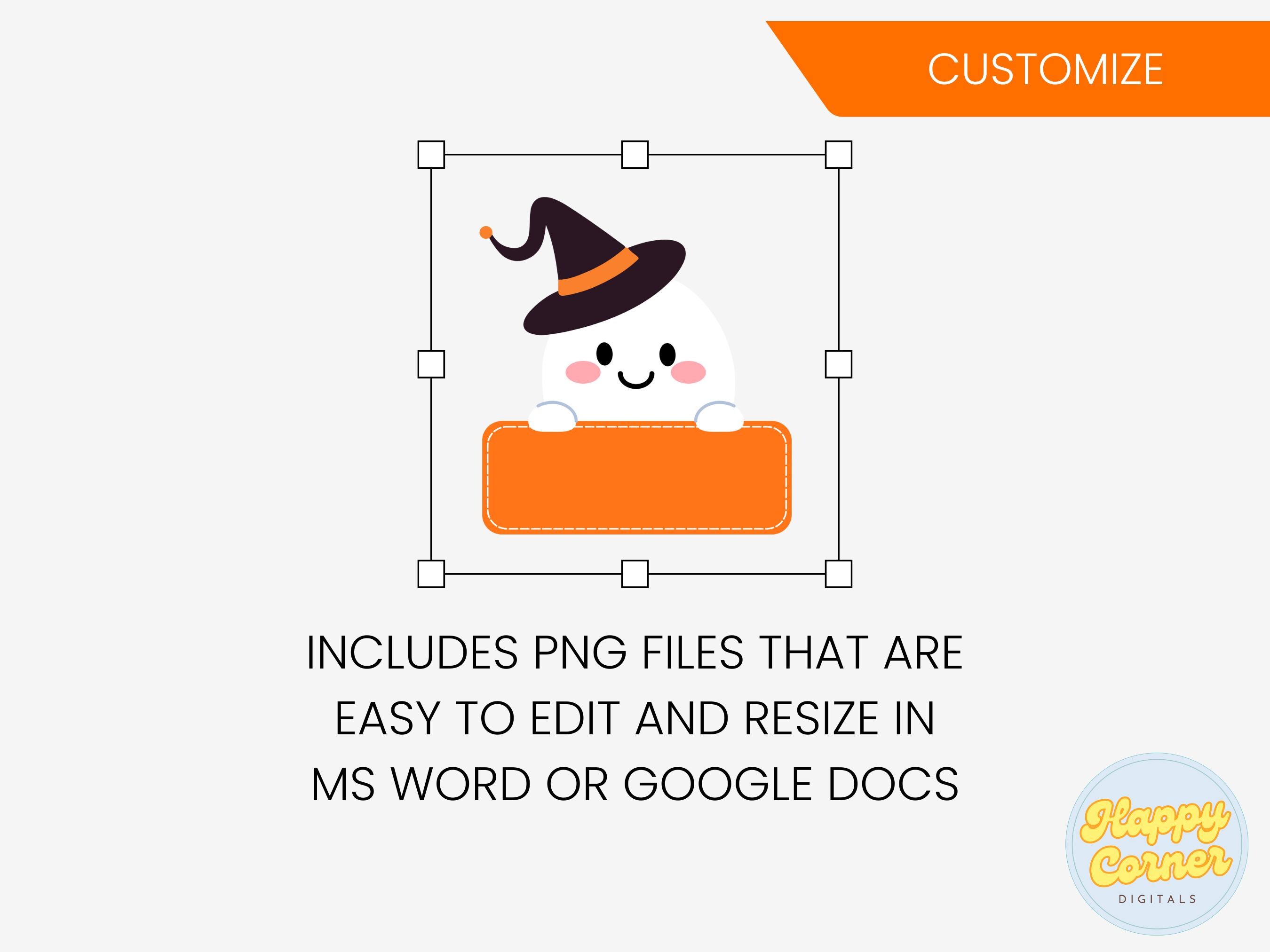 Halloween Cubby Name Tags Editable Ghost and Cat Name Tags Printable ...