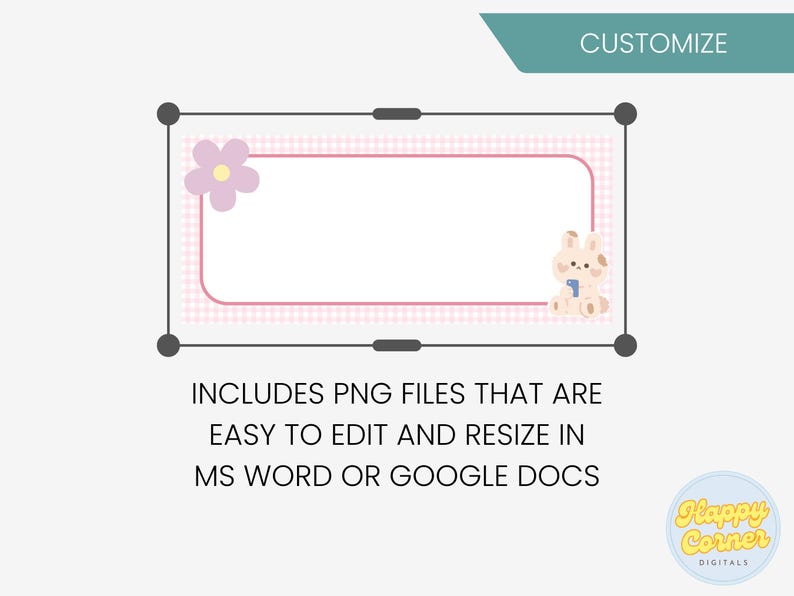 Spring Name Tags Editable Desk Name Labels for Students Name Tags for ...