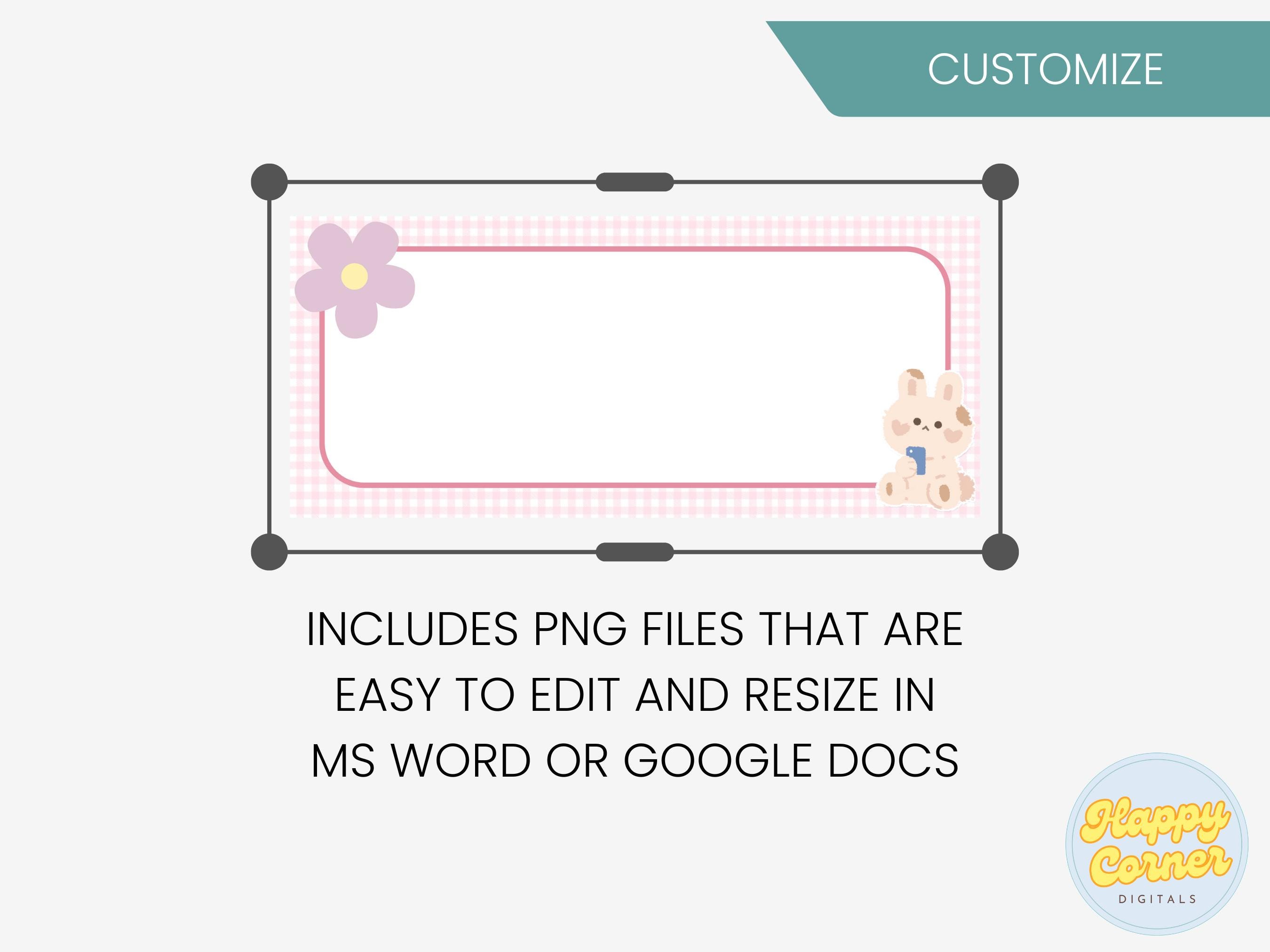 Spring Name Tags Editable Desk Name Labels for Students Name Tags for ...