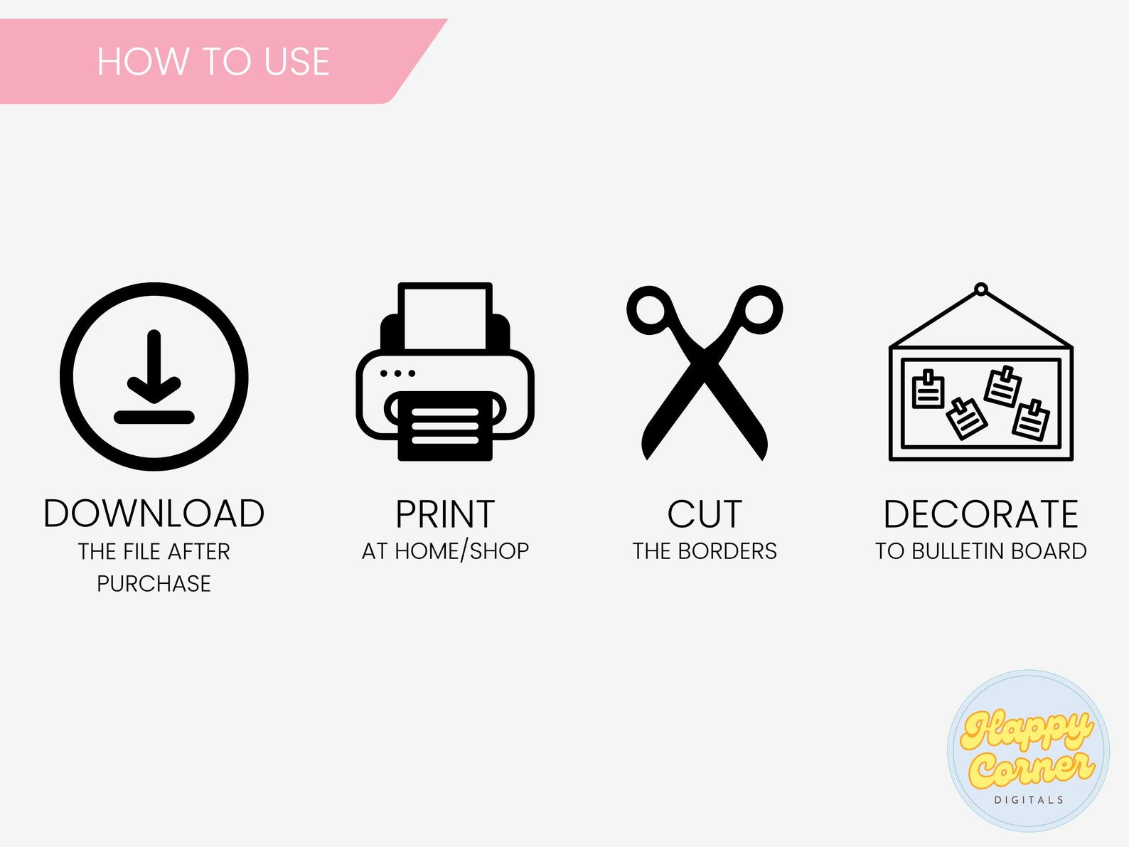 Coquette Bookish Bulletin Board Borders Display Printable Books and ...